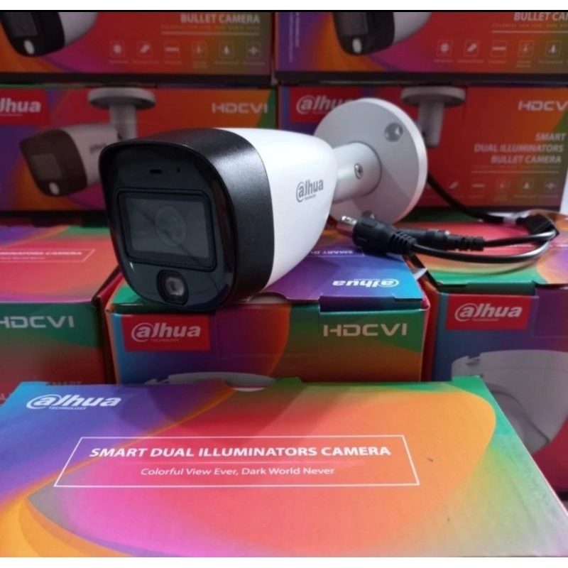 Jual KAMERA CCTV DAHUA INDOOR OUTDOOR 2MP COLORVU BUILT MIC AUDIO FULL ...