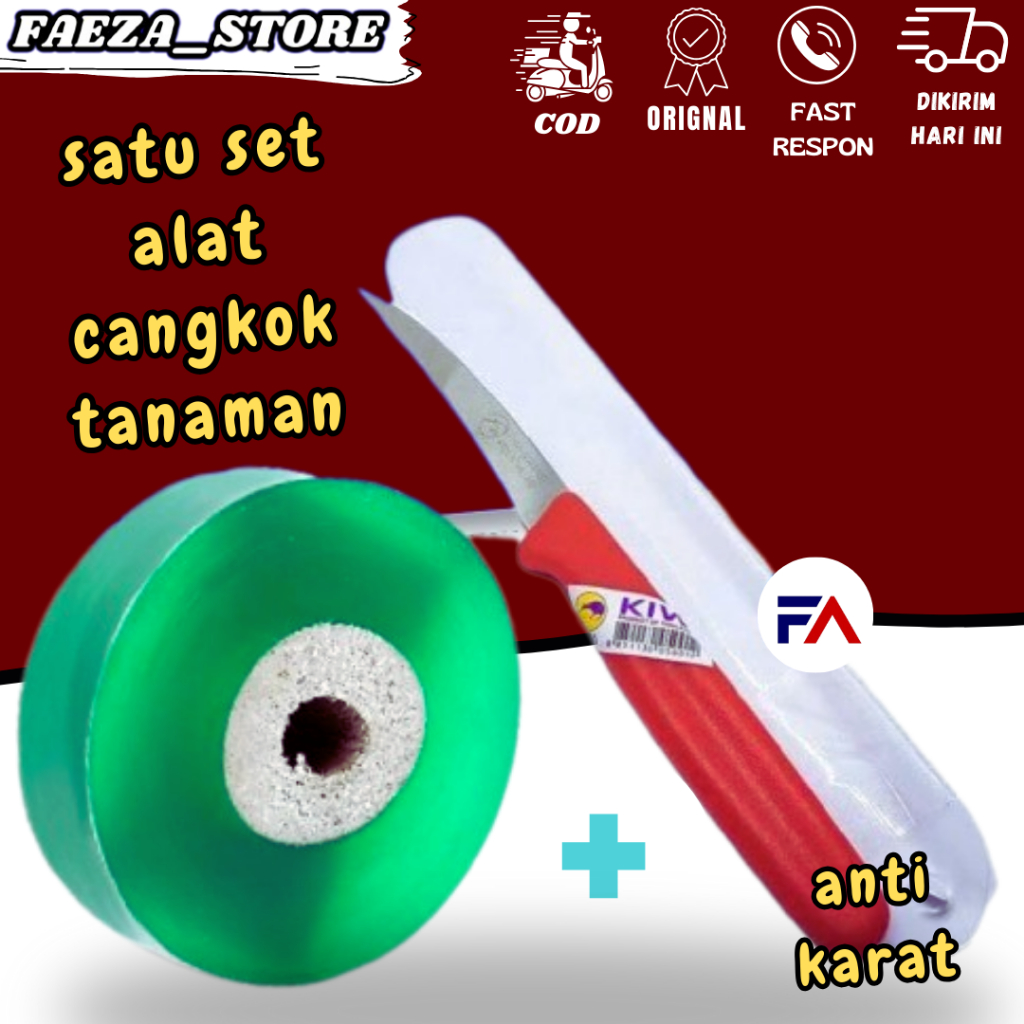 Jual Paket Grafting Tape + Pisau Okulasi lokal sambung pucuk cangkok ...