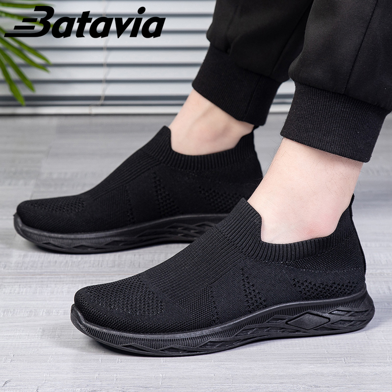Jual Batavia 2023 Sepatu Pria Ringan Hitam Slip-On Pria Sepatu Senior ... Jual Batavia 2023 Sepatu Pria Ringan Hitam Slip-On Pria Sepatu Senior ...
