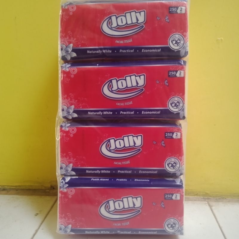 Jual 4 PCS JOLLY FACIAL TISSUE 250 SHEET 2 PLY TISU MURAH | Shopee ...