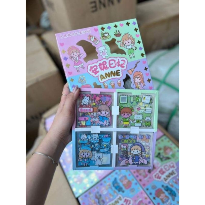 Jual Stiker Anne MOMO mix 4 colour isi 100lembar // Stiker lucu terbaru ...
