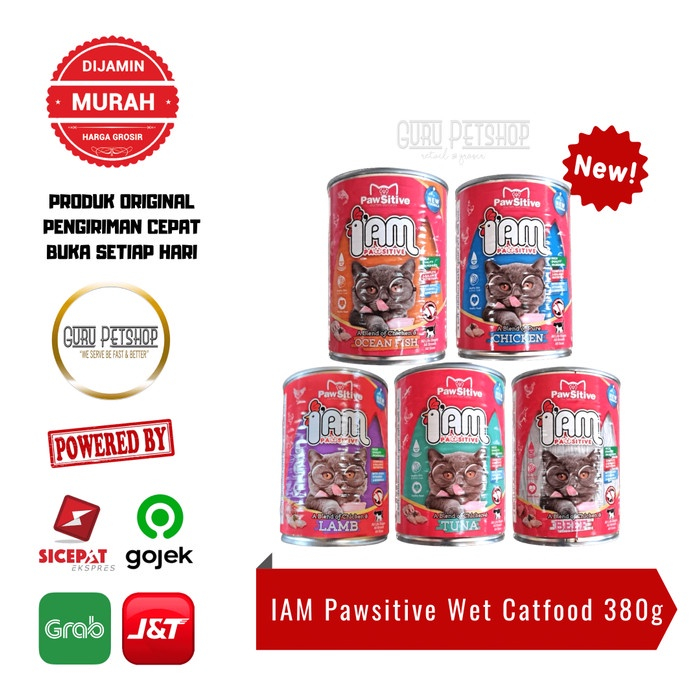 Jual IAM Pawsitive Wet Catfood 380g Makanan Kucing Basah Kucing All ...