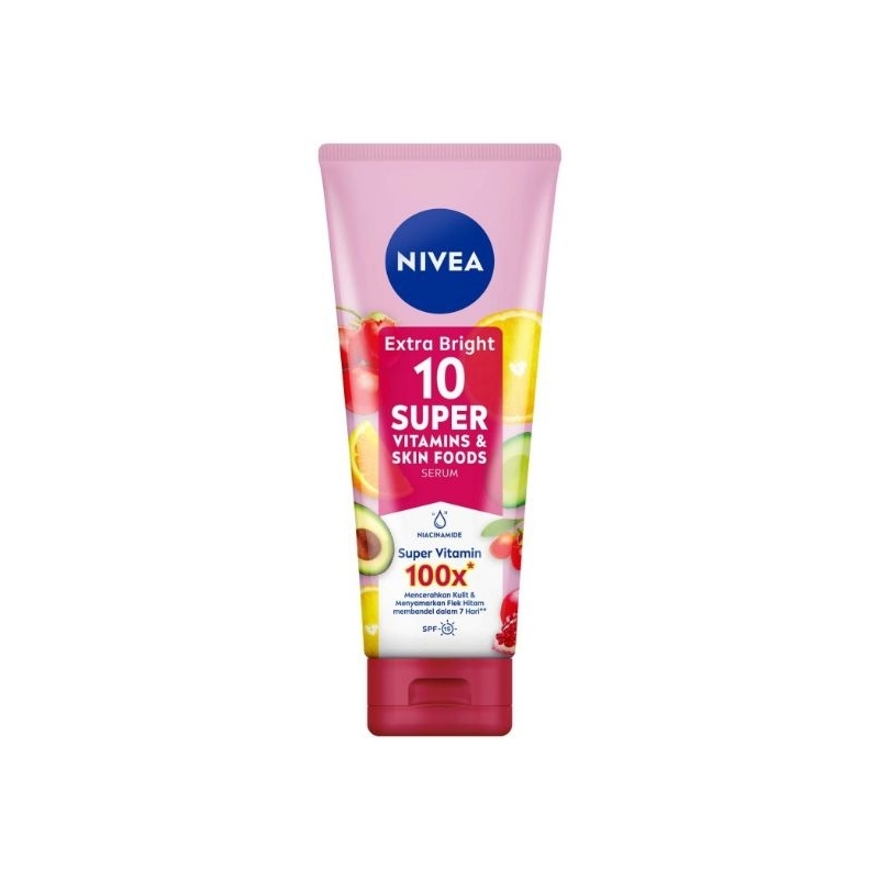 Jual NIVEA EXTRA Bright Body serum 10X Super Vitamin & Skin food ...