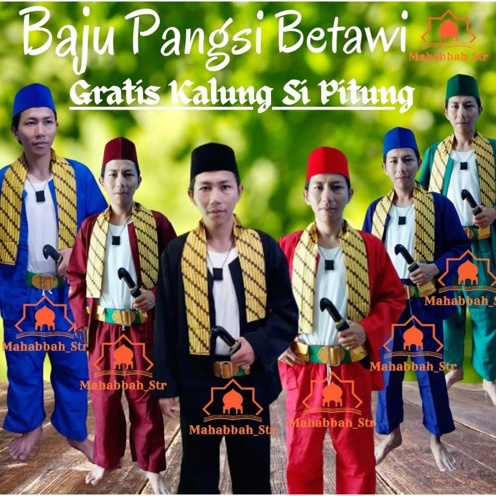 Jual Baju Pangsi Dewasa Baju Pangsi Betawi Baju Pangsi Sunda Lengkap ...