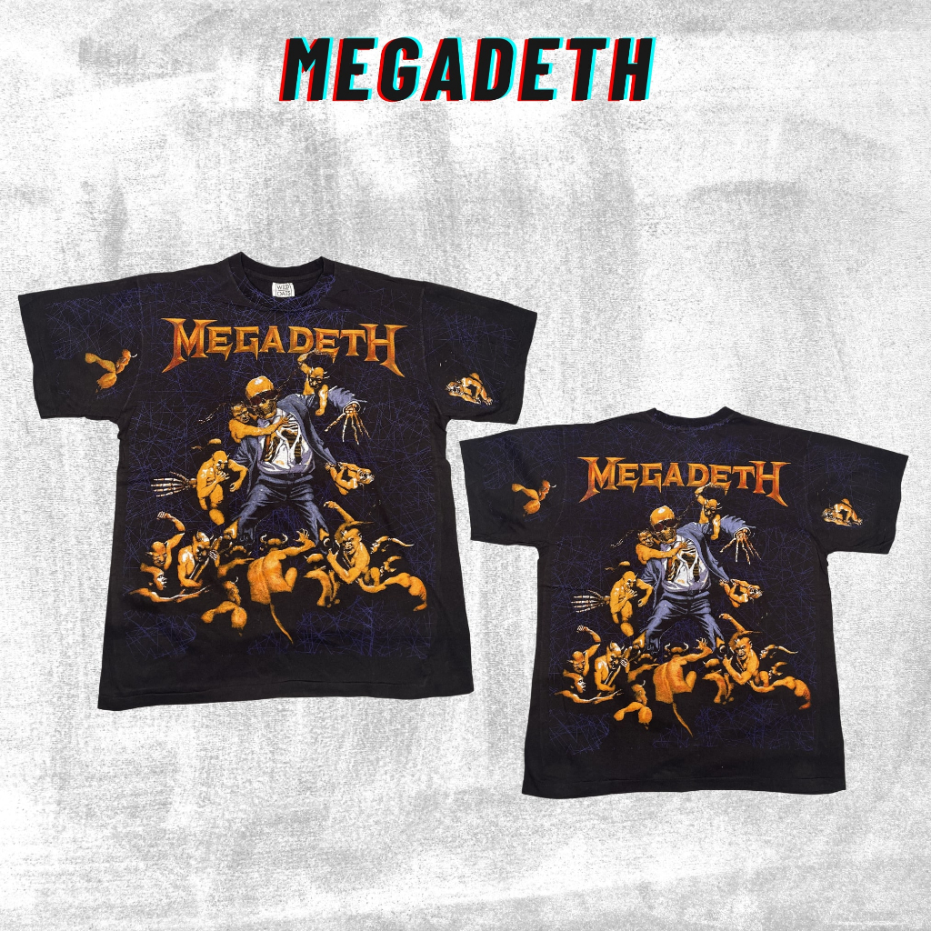 Jual OVERSIZE T-SHIRT TAG WILD OATS MEGADETH FULL PRINT | Shopee Indonesia