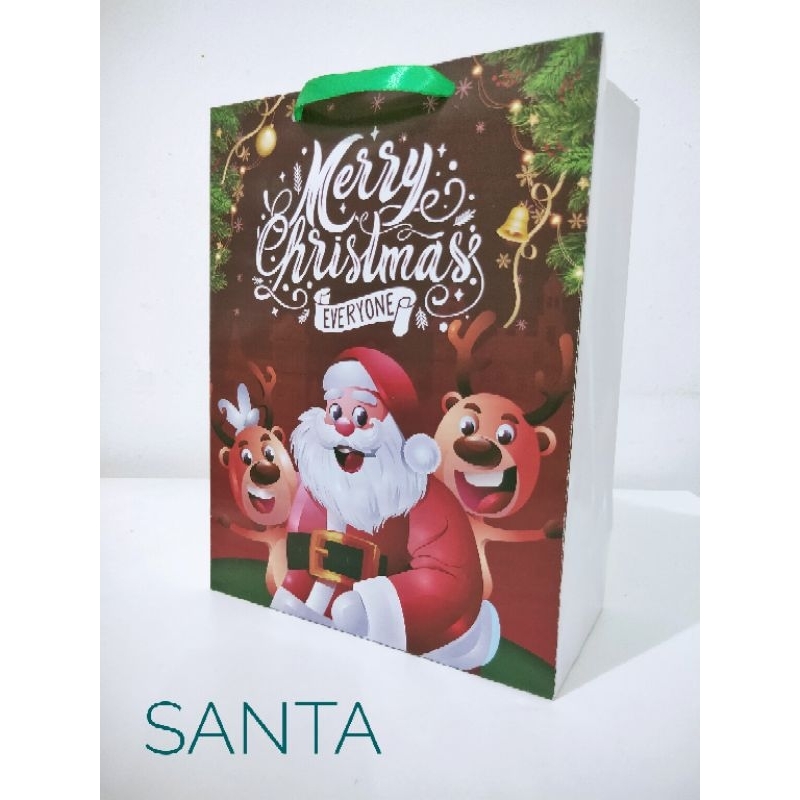 Jual Paperbag Natal Tema Christmas untuk Tas Kertas Hampers Hadiah Xmas ...