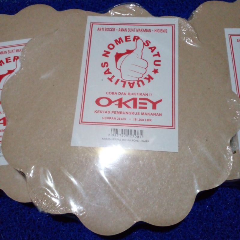 Jual Kertas minyak bunga okey naga alas piring alas nasi tebal murah ...