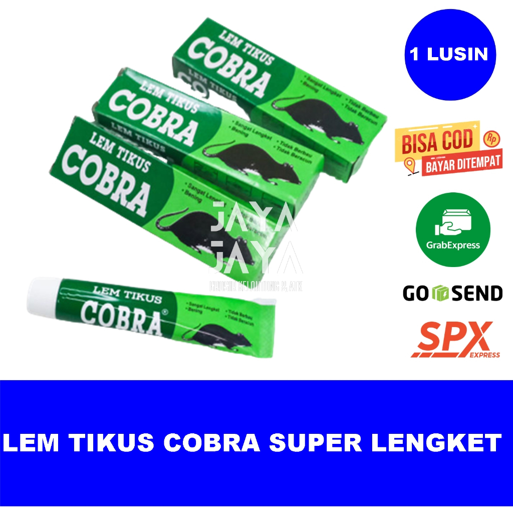 Jual LEM TIKUS COBRA PALING AMPUS SUPER LENGKET SATU PACK ISI 12 PCS ...