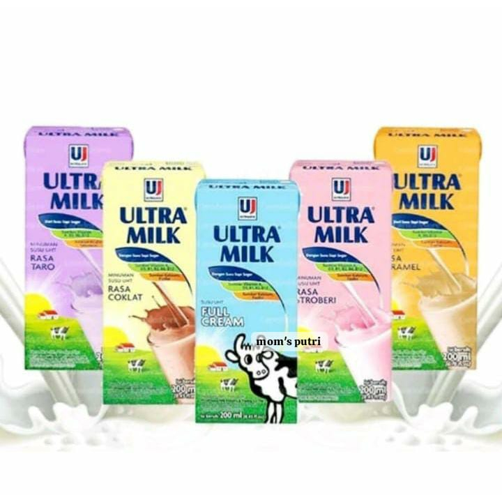 Jual ULTRA MILK SUSU UHT COKLAT | STRAWBERY | TARO | KARAMEL 200ML ...