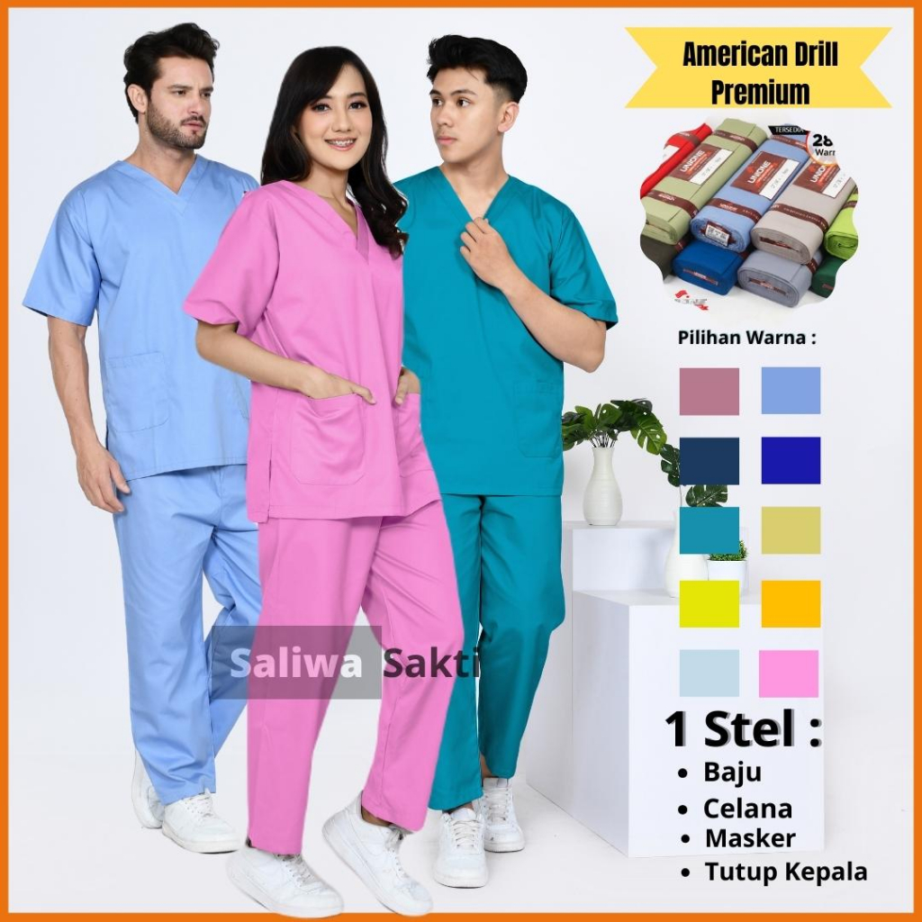 Jual [KHUSUS LENGAN PENDEK] Baju Ok Lengan Pendek | Baju Ok medis Bahan ...