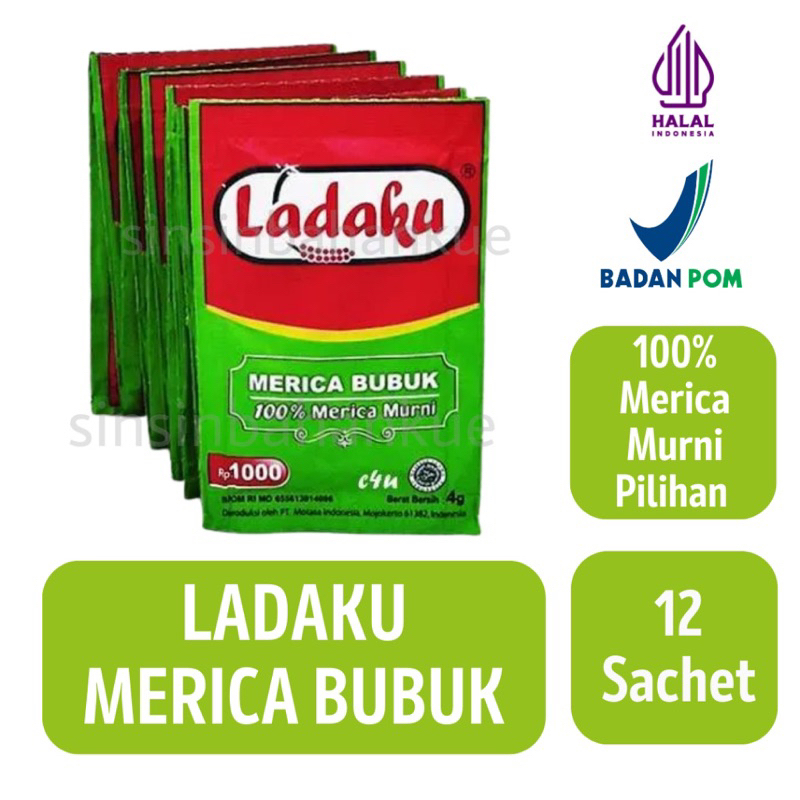 Jual Merica Bubuk asli Ladaku 12 sachet (1 Renceng) | Shopee Indonesia