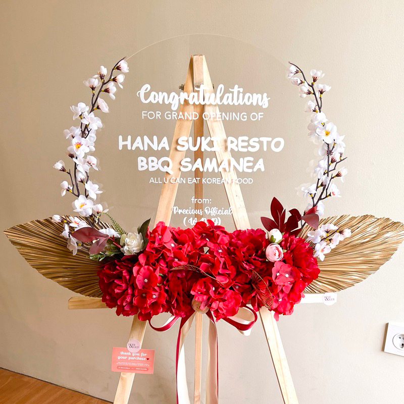 Jual [READY] PAPAN BUNGA ACRYLIC - Grand Opening Flower Standing ...