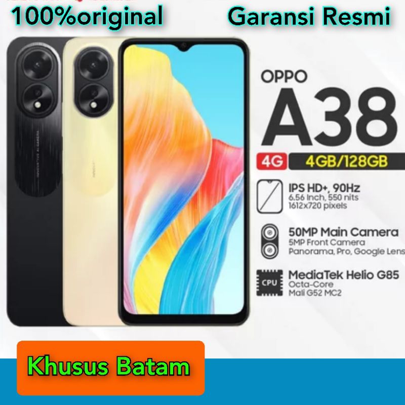 Jual OPPO A38 RAM 4GB/128GB VOOC 33W 50MP AI CAMERA GARANSI RESMI ANDROID [ KHUSUS BATAM ...