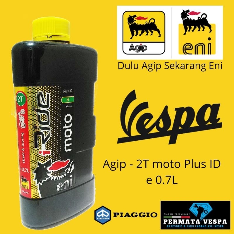 Jual Oli samping Vespa 2T Oli Samping Semua Motor 2T Oli Agip Eni 2T ...