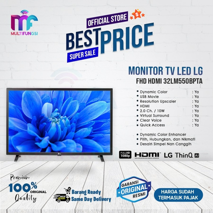 Jual LG TV LED 32" 32LM550 HD Dynamic Enhance 32LM550BPTA Garansi Resmi ...