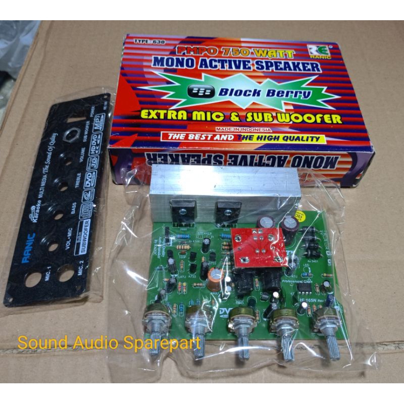 Jual Kit Aktif Speaker Mono plus Mic Subwoofer BLOCK BERRY | Shopee ...