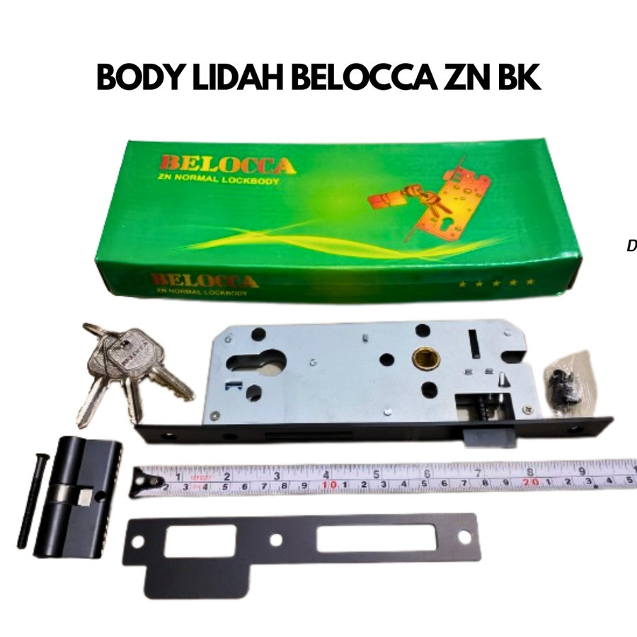 Jual DPM Body Kunci Pintu Swing Belocca Cylinder Bodi Lidah 3 Keys ...