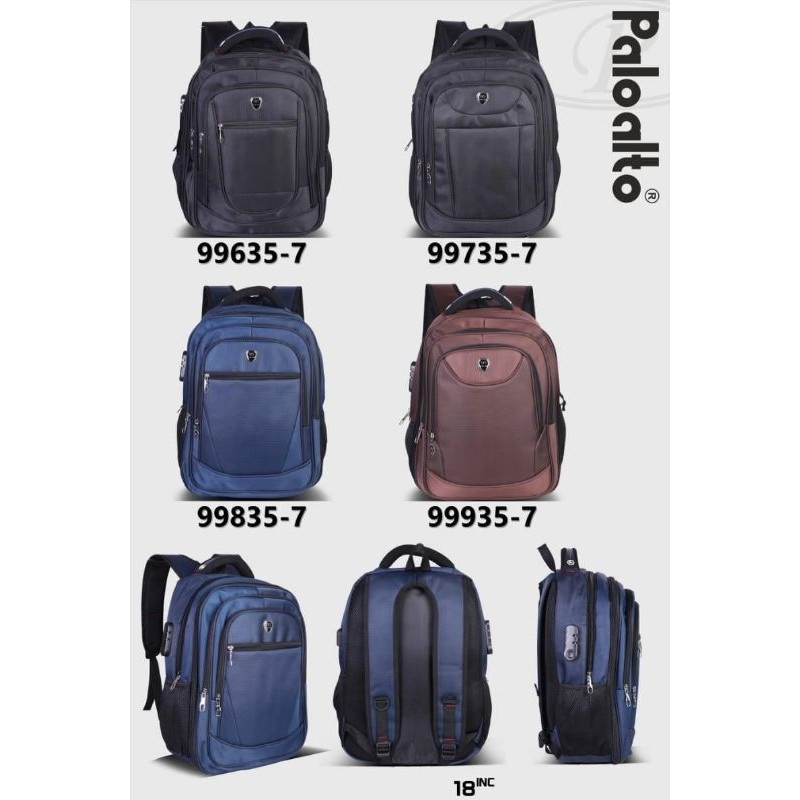 Jual Tas Ransel Backpack Laptop Palo ALTO 18 inch Expanding(bisa ...