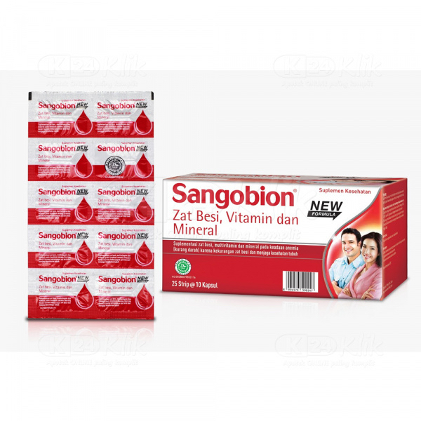 Jual Sangobion 10 kapsul - Tablet tambah darah Zat besi anemia | Shopee ...