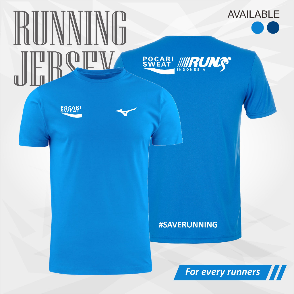 Jual Baju Running Kaos Olahraga Lari Pria Atasan Runing Bahan Dryfit ...