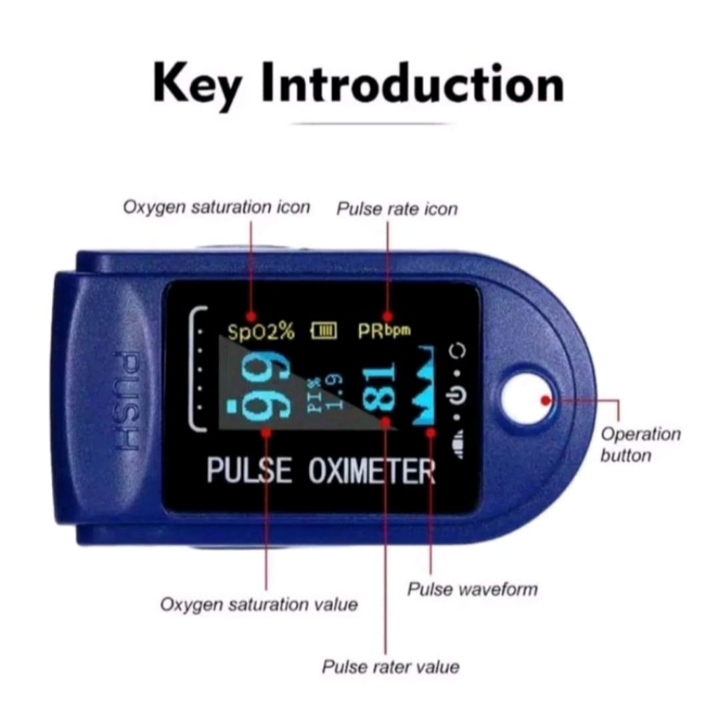 Jual FINGERTIP PULSE OXYMETER OXIMETER SpO2 TFT FULL COLOUR DISPLAY ...