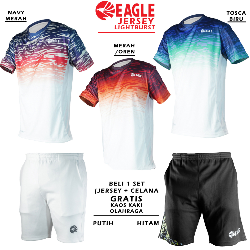 Jual Paket Murah Kaos Jersey Eagle Lighbust dan Celana Eagle Comby Original Terbaru | Shopee ...