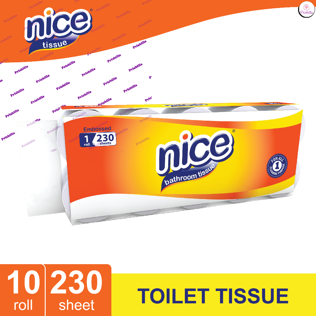 Jual Nice Tissue Toilet isi 10 rolls 230 sheets bathroom tissue ...