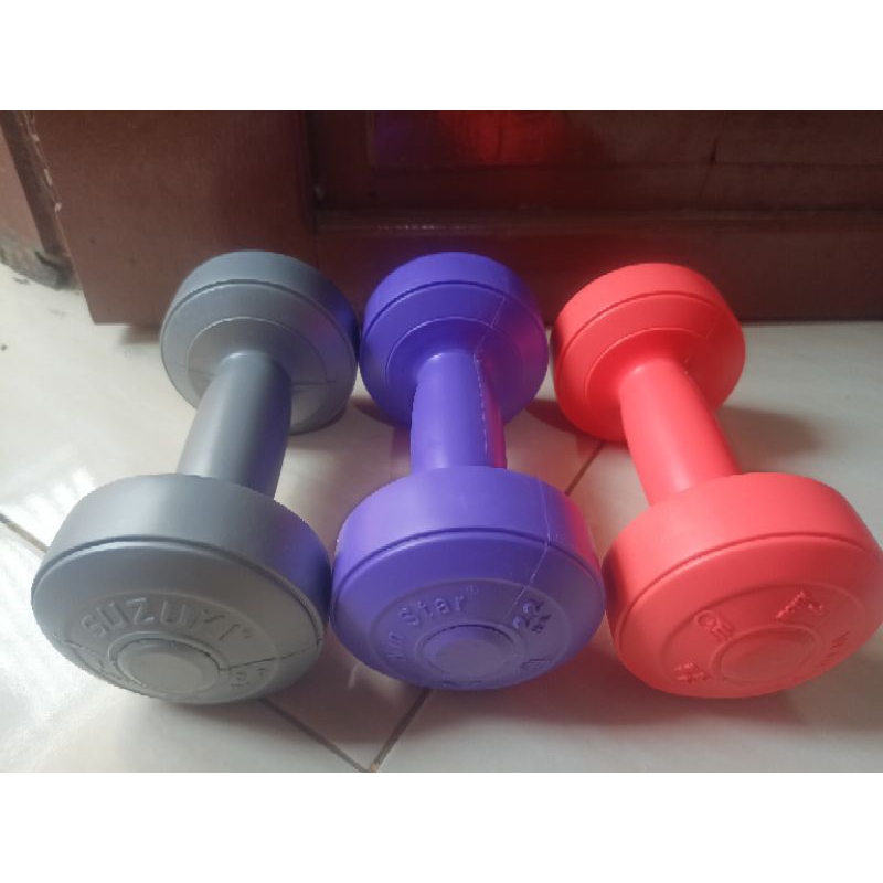 Jual DAMBEL BARBEL PLASTIK 1KG | Shopee Indonesia