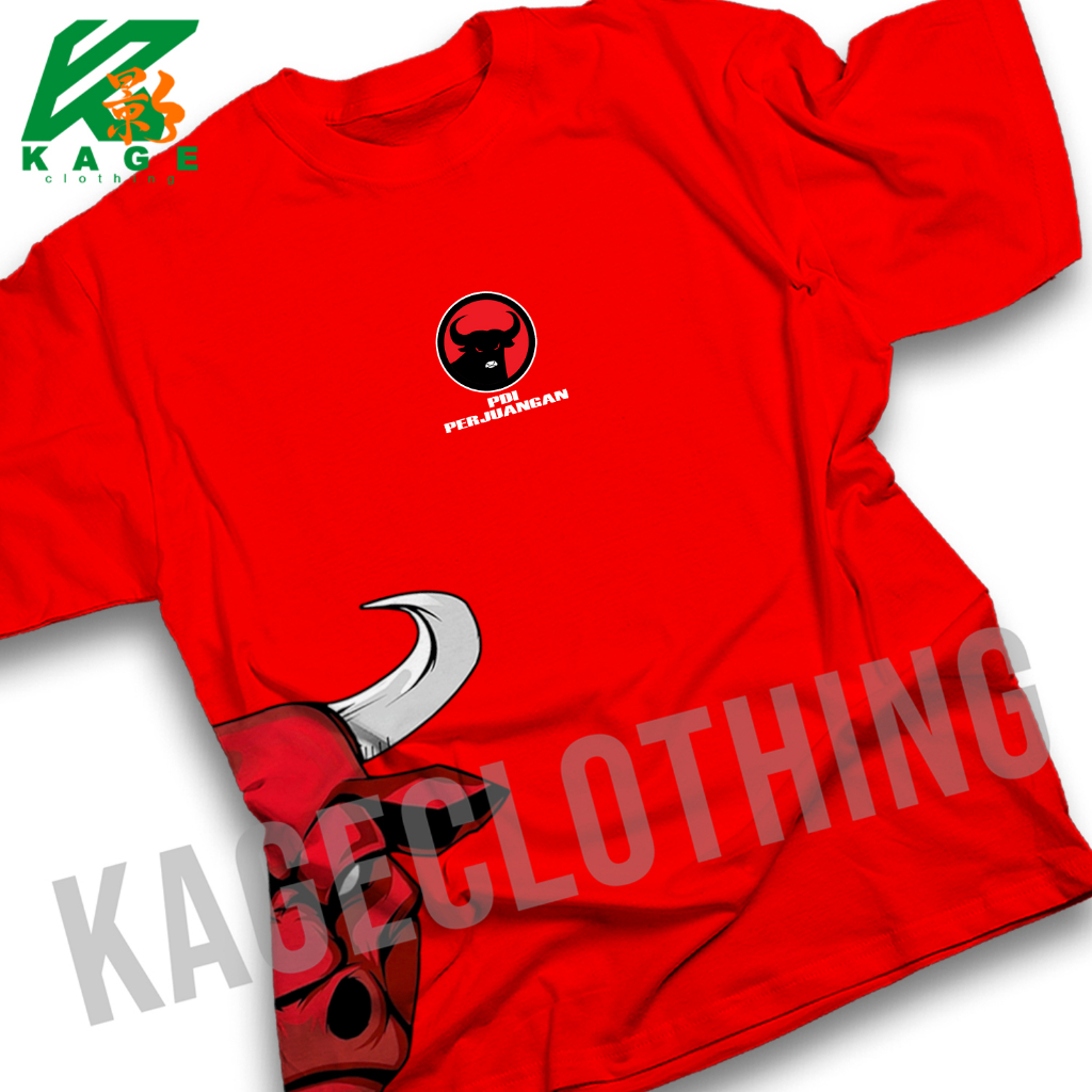Jual Kaos partai PDI PERJUANGAN Tshirt baju distro cotton combed 30s ...