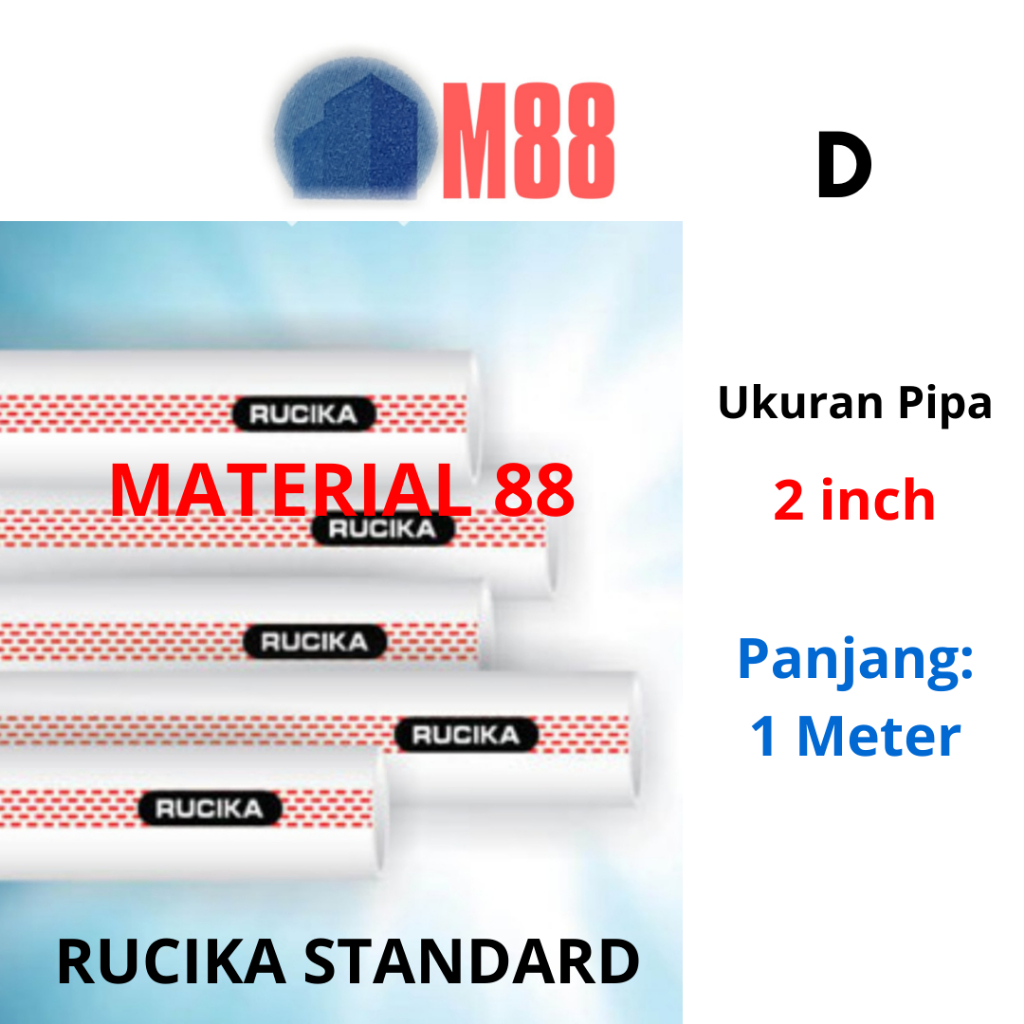 Jual Pipa RUCIKA STD 1 Meter - 2 inch D - Rucika Standard Putih Biru ...