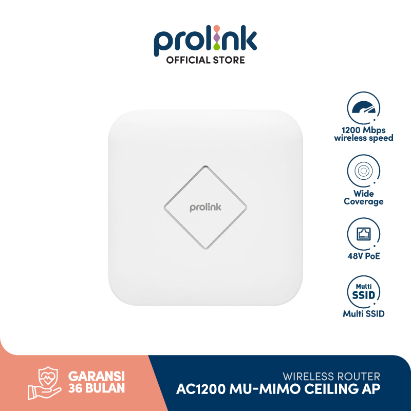 Jual Access Point PROLINK Indoor Wireless AC1200 MU-MIMO CeilingAP ...