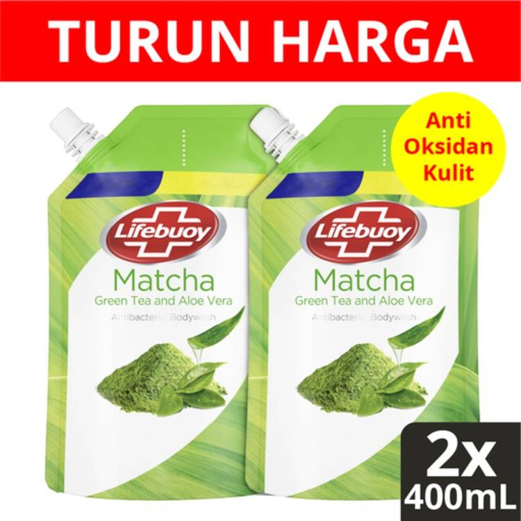 Jual Lifebuoy Sabun Cair Matcha Green Tea Refill 2 x 380 mL | Shopee ...