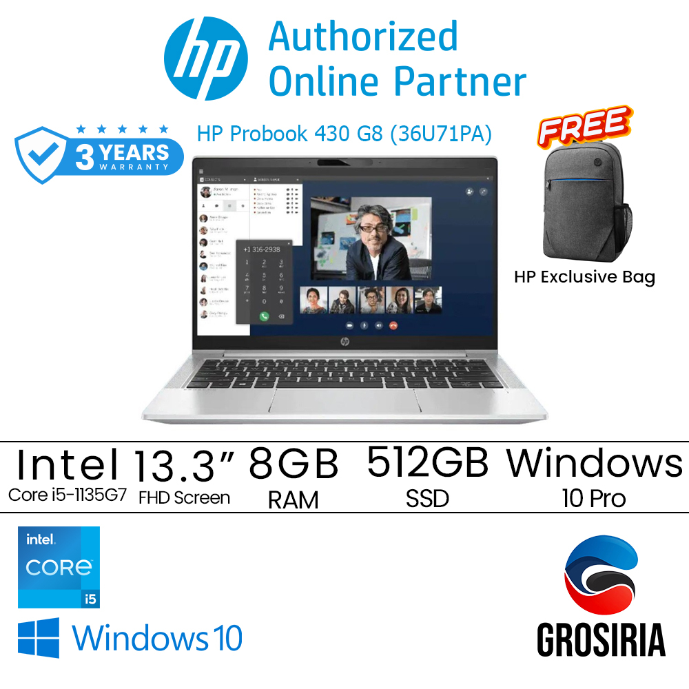 Jual HP Laptop ProBook 430 G8 Intel Core i5 1135G7 8GB 512GB SSD 13.3 ...