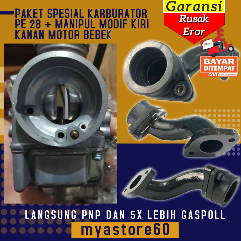 Jual PAKET GRATISAN KARBU PE 28 + MANIPUL MANIPOL INTEK SEMUA MOTOR ...