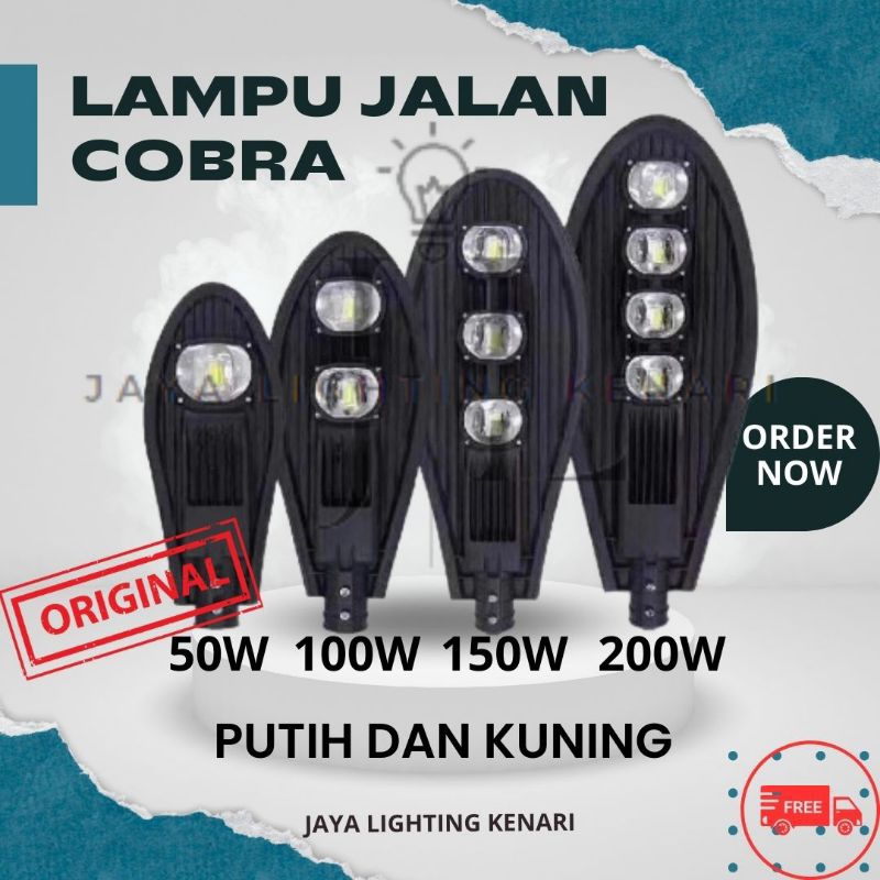 Jual [sni] Lampu Jalan Pju Led 50w 100w 150w 200w Cobra Led Shopee