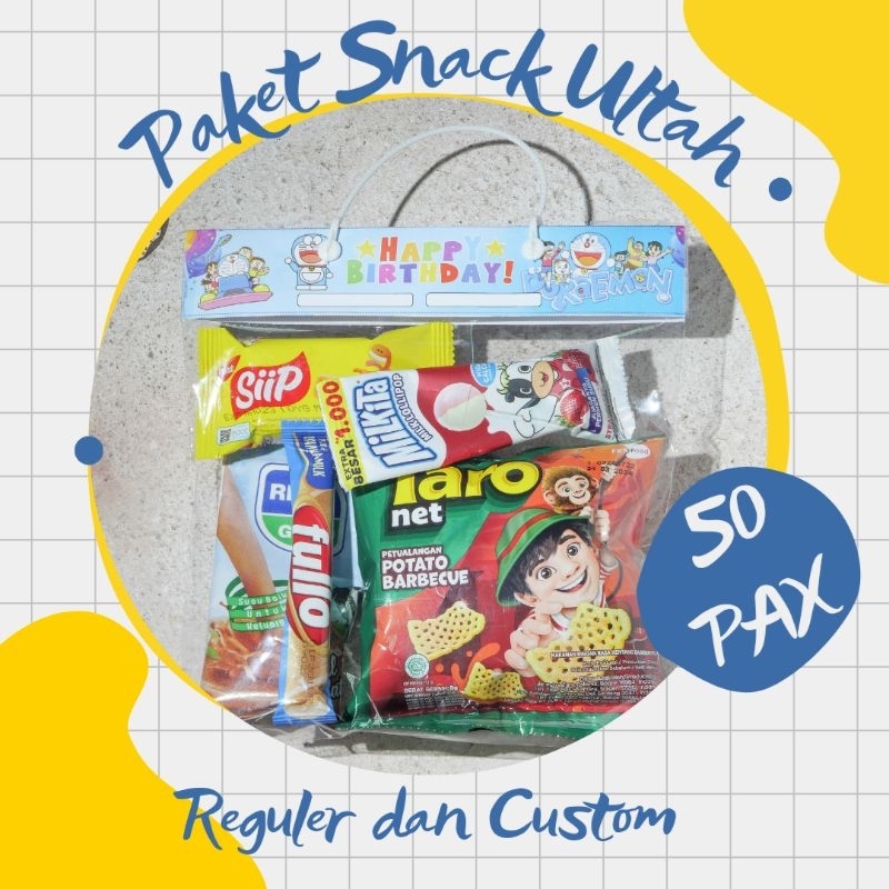 Jual PAKET PARCEL BINGKISAN SNACK ULTAH ULANG TAHUN ANAK MURAH KOMPLIT BISA CUSTOM 50 Pax ...