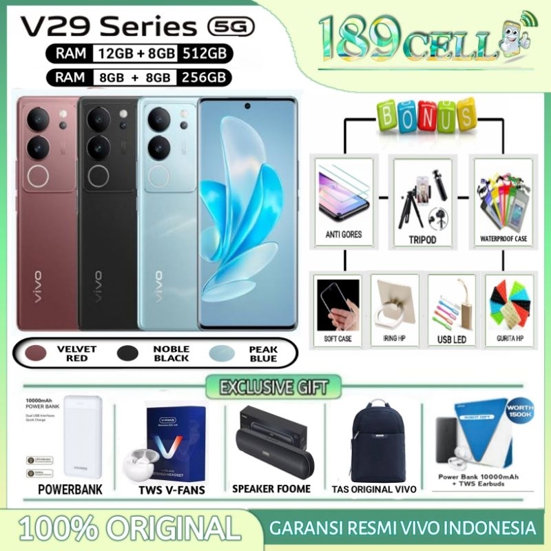 Jual VIVO V29 5G RAM 8/256 GB | VIVO V 29 12/512 GB GARANSI RESMI VIVO ...