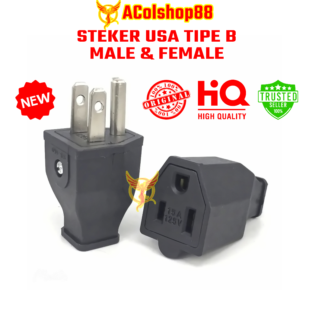 Jual STEKER PLUG MODEL USA TIPE B AMERIKA TAIWAN THAILAND KANADA ...