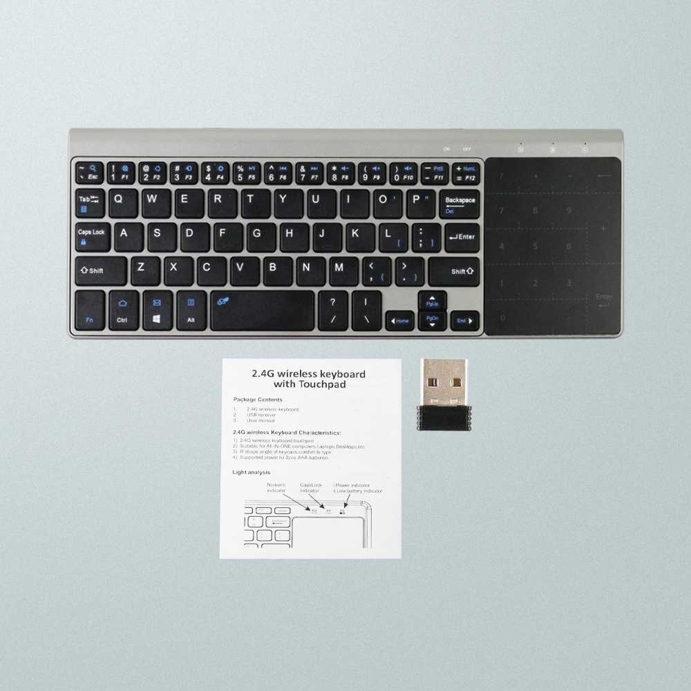 Jual Keyboard Wireless QWERTY Touchpad IOS Windows & Android Smart TV ...