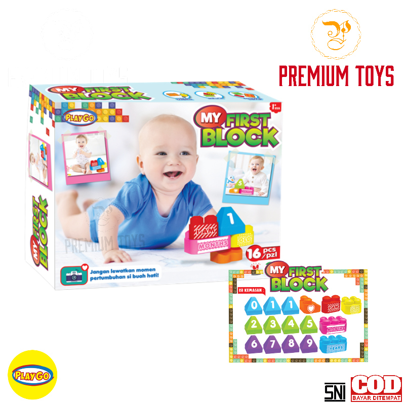 Jual PlayGo First Block - Newborn Blocks Play-go Mainan Edukasi Blok ...