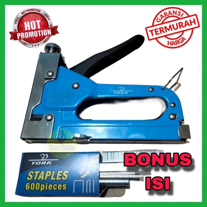 Jual STAPLES Tembak 3 In 1 Staple Gun Tacker Stapler Hekter Jok Sofa ...