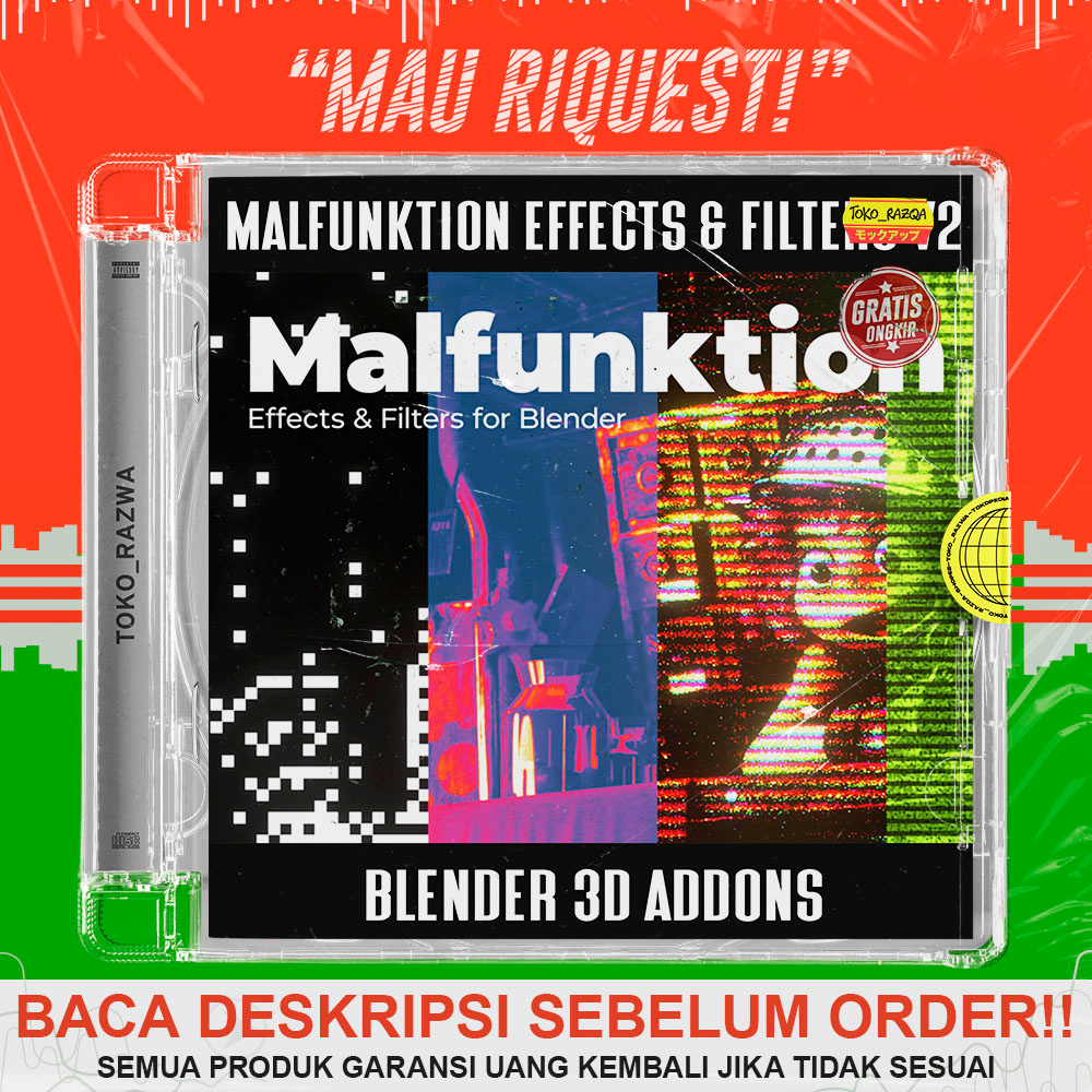 Jual Blender 3D - Malfunktion Effects & Filters v2 Addon - 110923 ...
