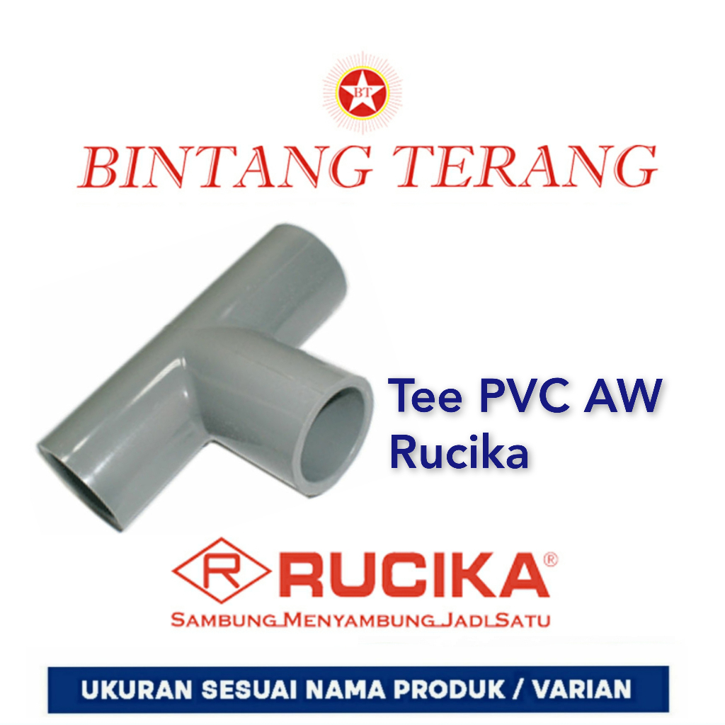Jual Tee 3/4" AW Rucika / Tee PVC Aw 3/4" Rucika | Shopee Indonesia