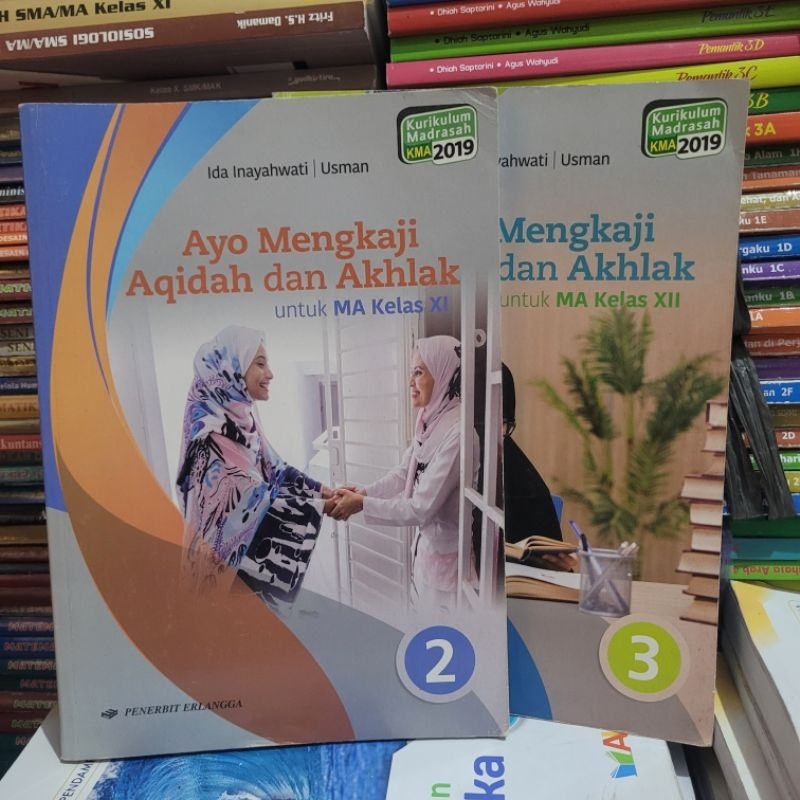 Jual BUKU BEKAS ERLANGGA - AYO MENGKAJI AQIDAH DAN AKHLAK KELAS 2 DAN 3 MA KMA 2019 | Shopee ...
