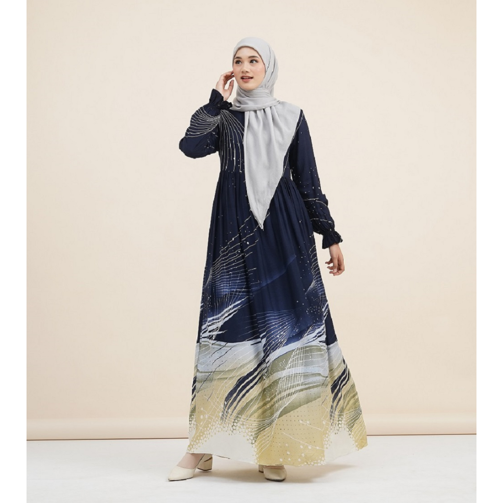 Jual Le Khari Raizel Dress Bahan Rayon Viscose Gamis Busui Size S - XL | Shopee Indonesia
