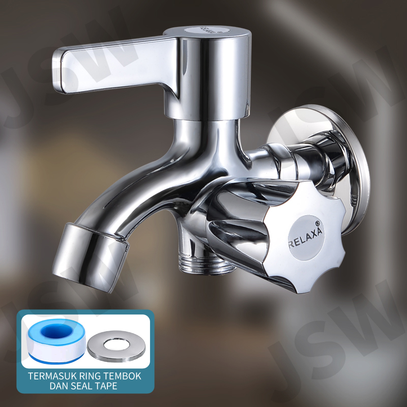 Jual KERAN AIR Kran Cabang 2 DUA Engkol Baling Keran Shower Multifungsi Keran Cabang FULL 100% ...