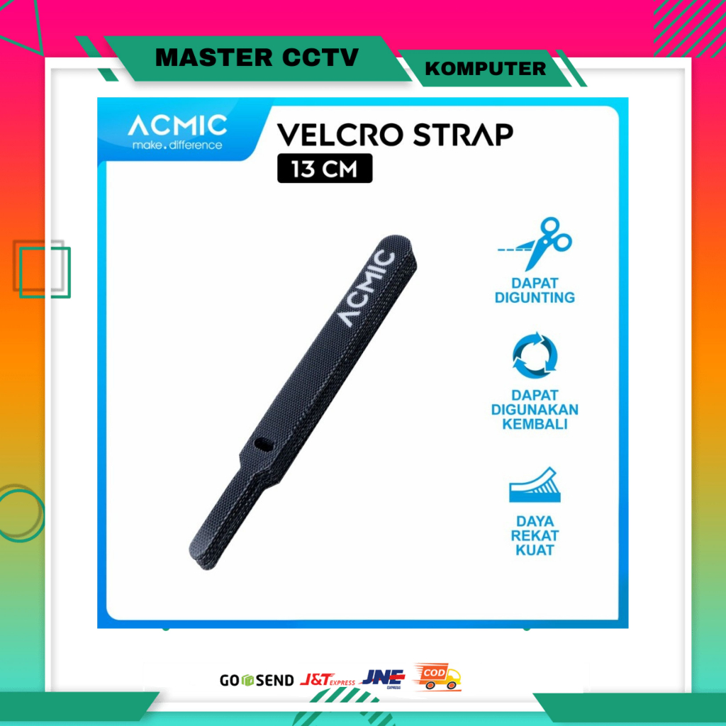Jual ACMIC VELCRO STRAP CABLE TIE ORGANIZER Pengikat Perekat Kabel Holder - 13CM | Shopee Indonesia
