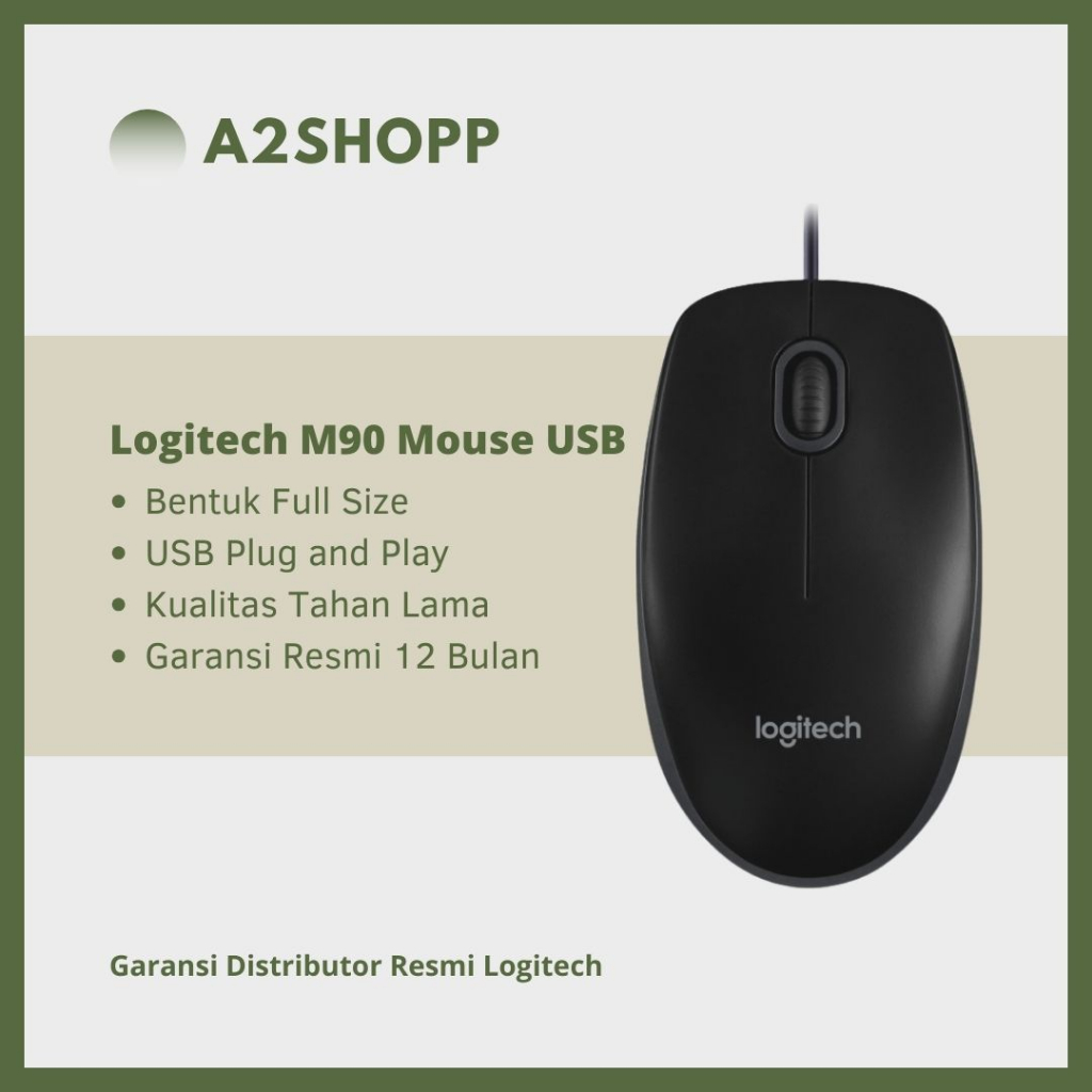 Jual Mouse LOGITECH M90 Mouse USB - ORIGINAL GARANSI RESMI | Shopee ...