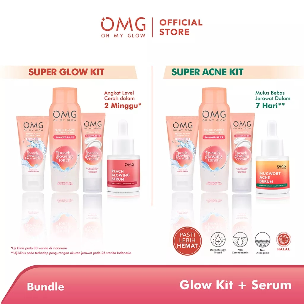 Jual Wawa - OMG SUPER GLOW KIT | PAKET BEST SELLER OMG (OMG Face Wash ...