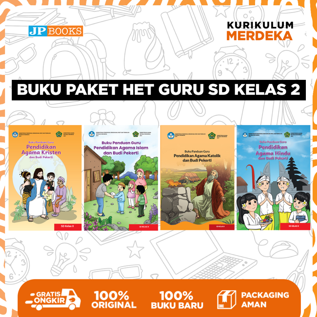 Jual JP Books – (KURIKULUM TERBARU) Buku Guru / Buku Teks HET Kurmer Sekolah Agama SD Kelas 2 ...